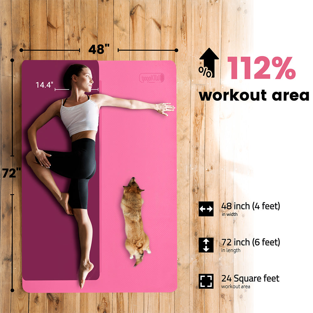 Best Extra Large Yoga Mat for Home Workouts | Gogokiwi
