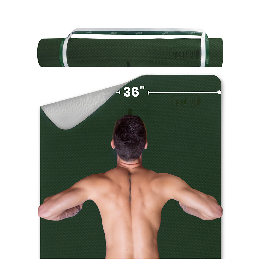 Wide Yoga Mat - 36 Inch for Home Fitness | Gogokiwi